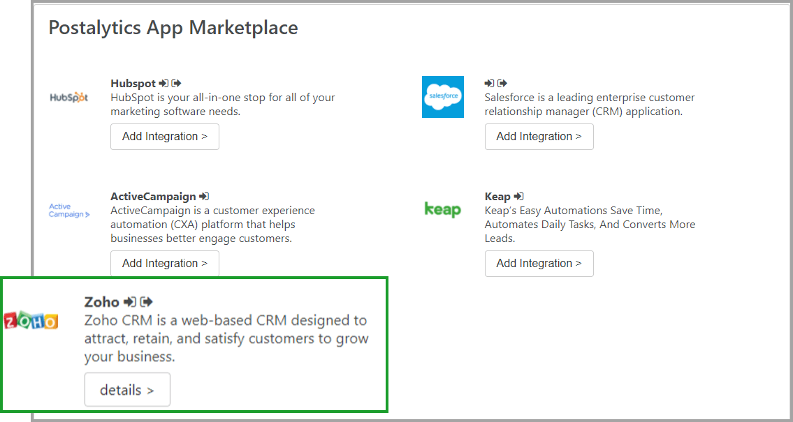 New Dashboard, Zoho CRM Integration & More: Postalytics Update